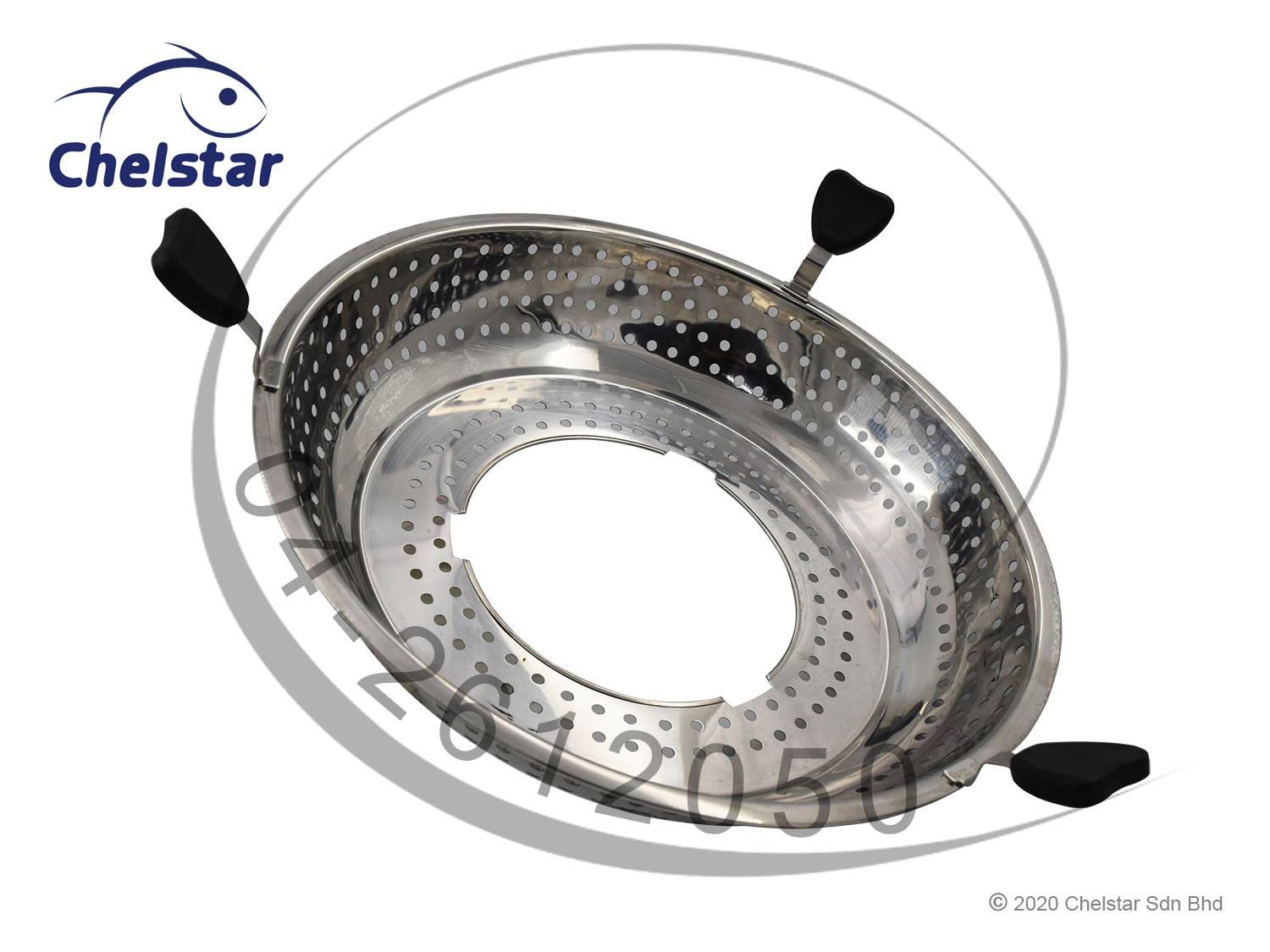 Chelstar 34cm Stainless Steel Rotating Steamboat Pot (0039)