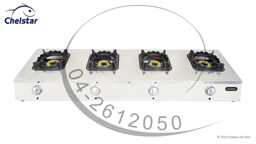 Chelstar Four Burner Commercial Table Top Stove / Gas Cooker (MS-4A)